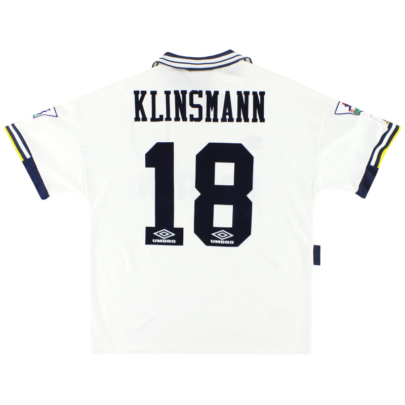 1993-95 Tottenham Umbro Home Shirt Klinsmann #18 L | Vintage Football ...