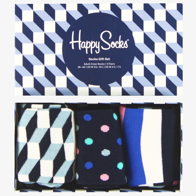 Happy Socks 3-Pack Classic Gift Box *BNIB* SXFIO08-1301 | Vintage ...